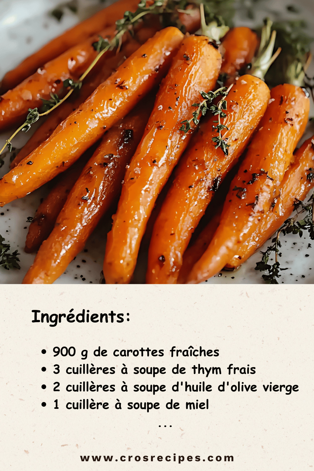 Carottes rôties au four : une recette saine et gourmande - CrosRecipes