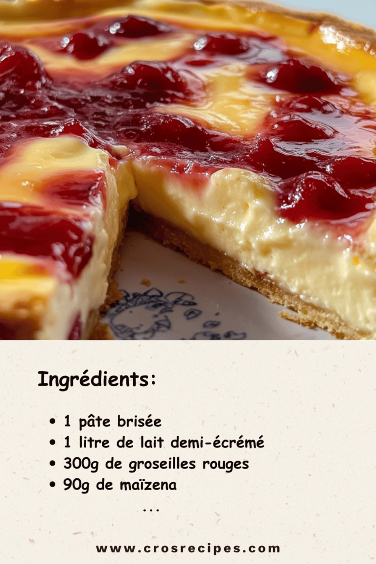 Flan pâtissier aux groseilles rouges et vanille : une recette fruitée ...