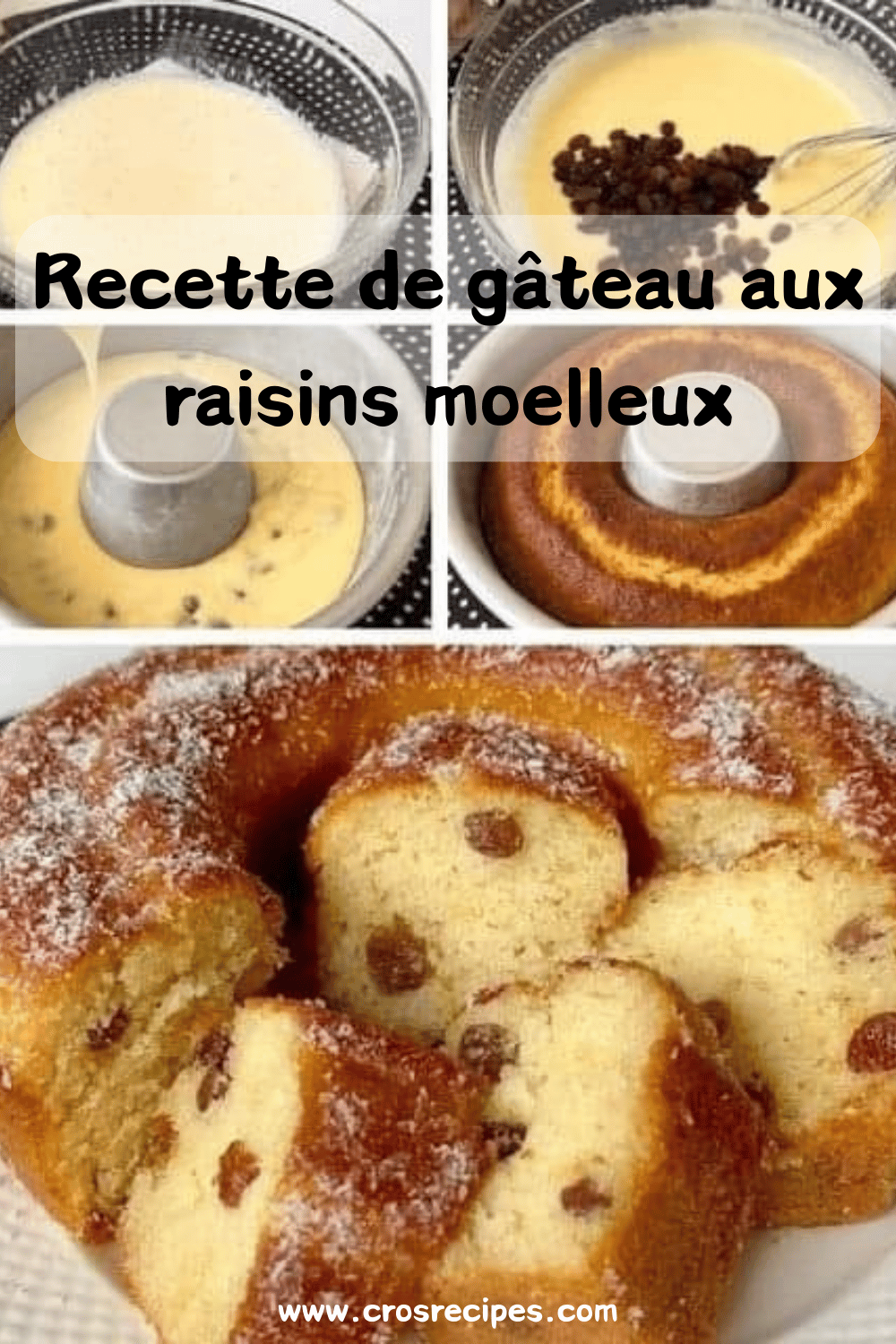 Gâteau aux raisins moelleux : une recette simple et délicieuse ...